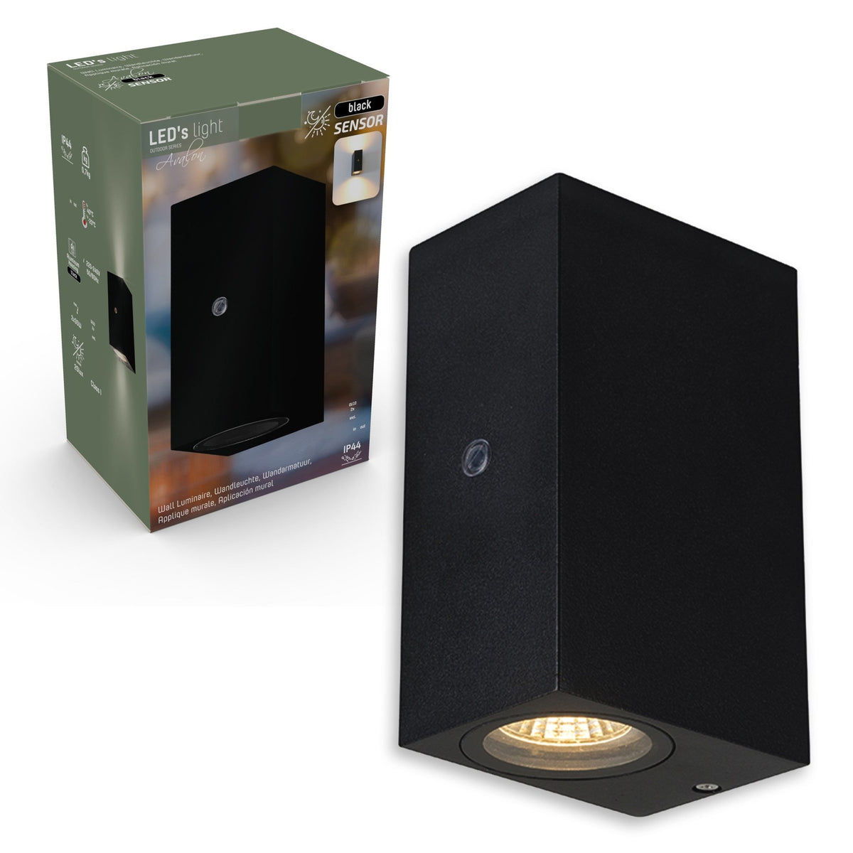 LED buitenlamp met sensor - Verlicht beneden en boven - LED.nl