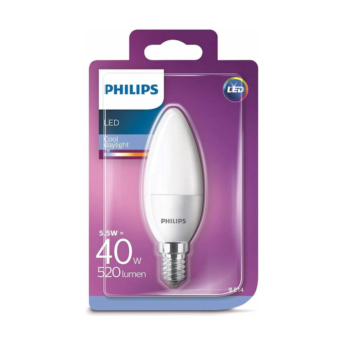 Philips LED Kaarslamp met kleine E14 fitting koop je bij LED.nl